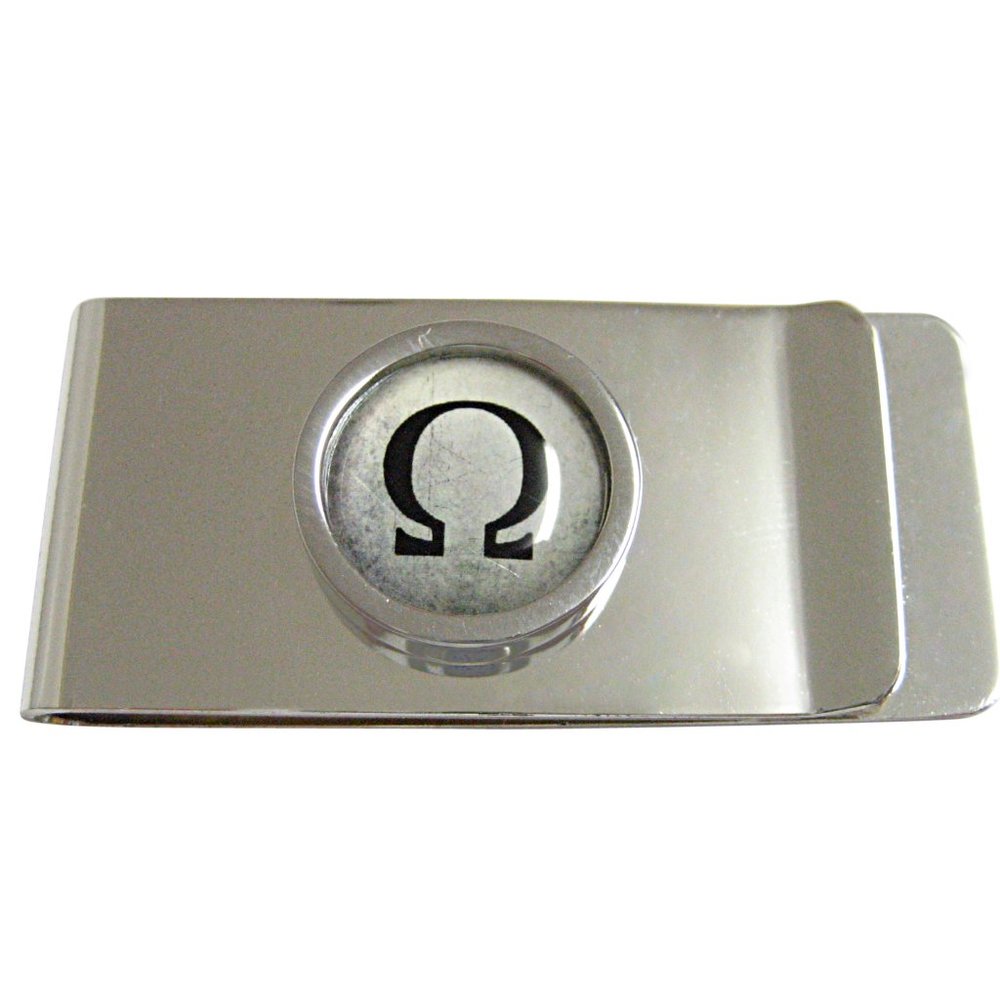 Mathematical Greek Omega Symbol Money Clip - Gem